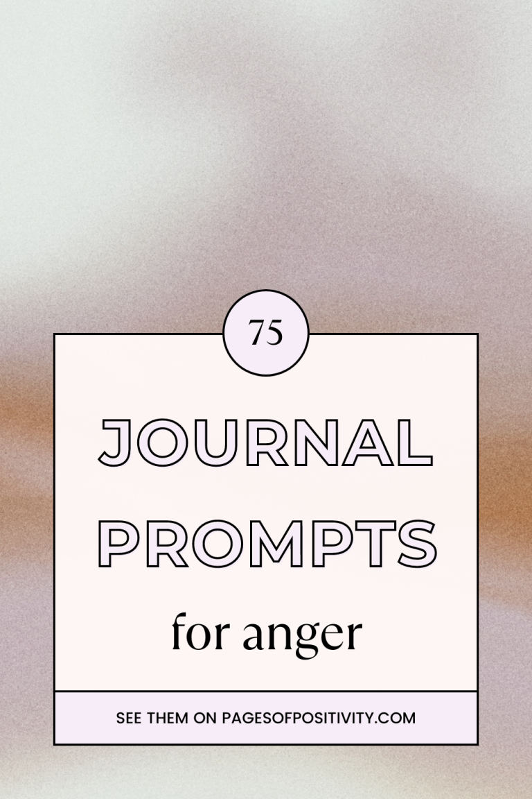 75 Practical Journal Prompts for Anger Management