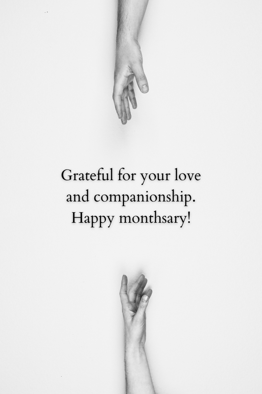 150 Positive and Cute Happy Monthsary Messages for Boyfriend