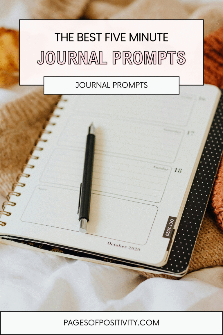 75 Best Five Minute Journal Prompts to Reset Your Energy